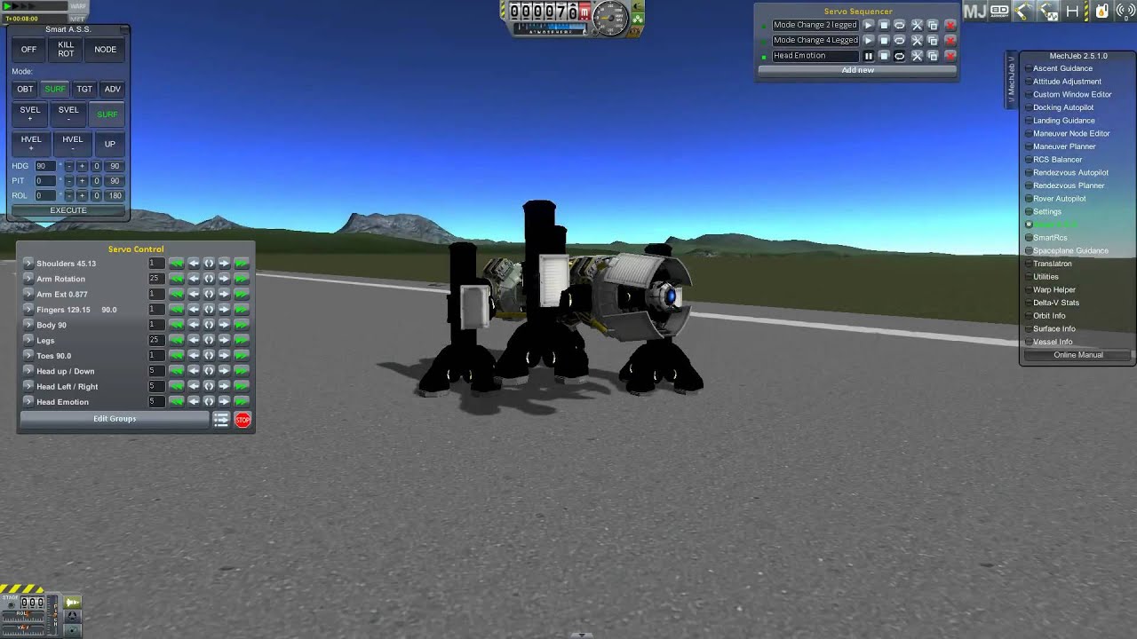 KSP - Mechwarrior walker 55 - Mode Changer - YouTube