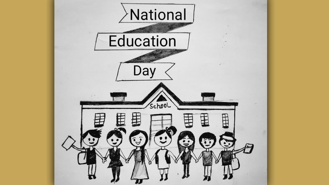 National Education Day - Education Day Drawing - Education Day Poster ...