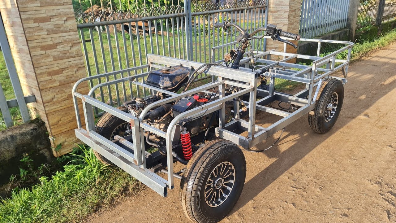 HOW TO MAKE A MINI CAR WITH MOTOBIKE ENGINE AUTOMATIC TRANSMISSION #2 ...