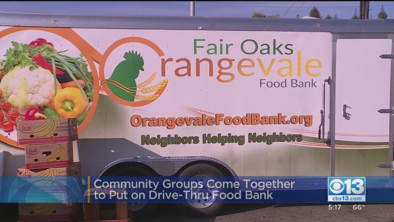 Community Groups Come Together To Put On Drive-Thru Food Bank - YouTube
