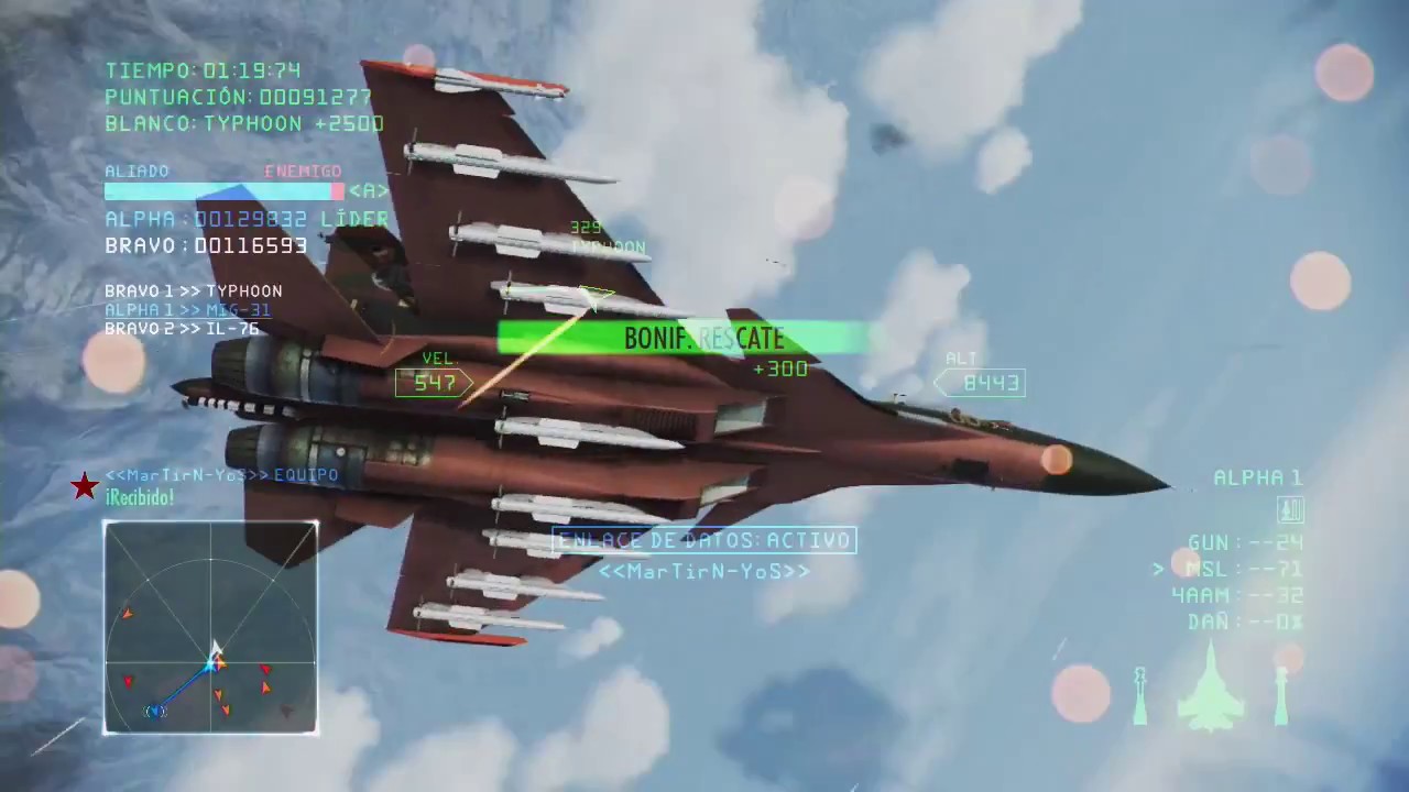 72 Ace Combat Infinity - B7R Online [Modo Knight-1500 a Menos] - YouTube