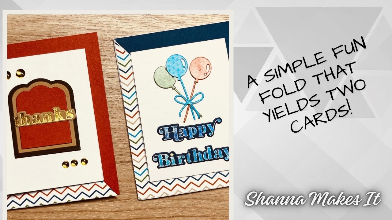 An Easy Layered Fun Fold and you might as well make two! #fancyfold # ...