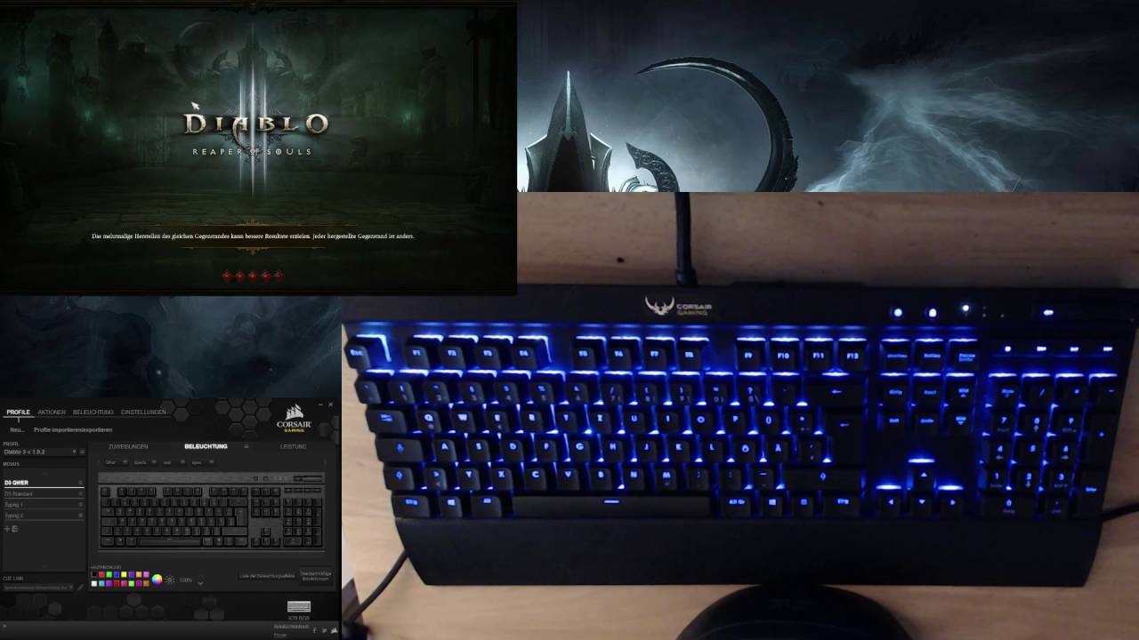 Corsair K70 RGB Diablo 3 Profile - YouTube