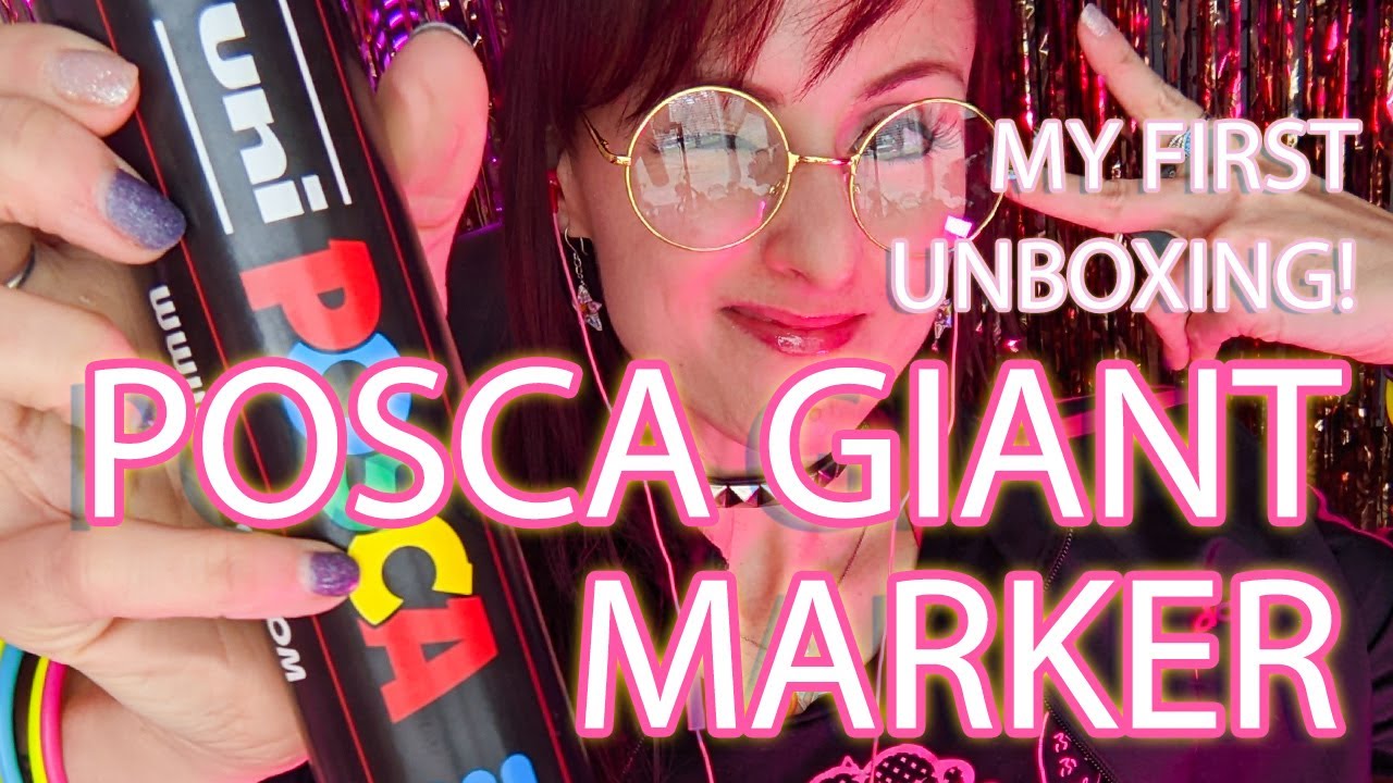 My 1st Unboxing: Posca Giant Marker! Fine pastels. How to start working ...