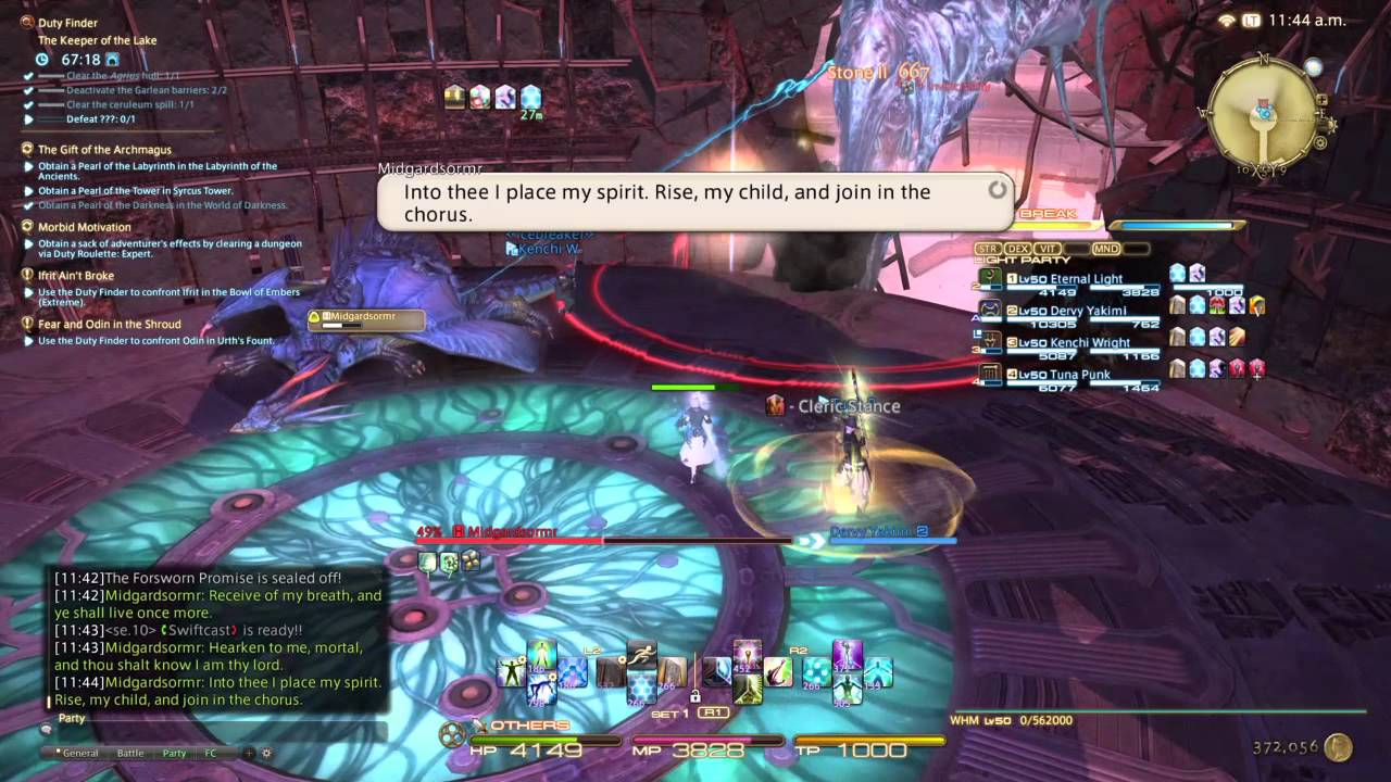 FINAL FANTASY XIV: A Realm Reborn - Stoneskin healing dance - YouTube