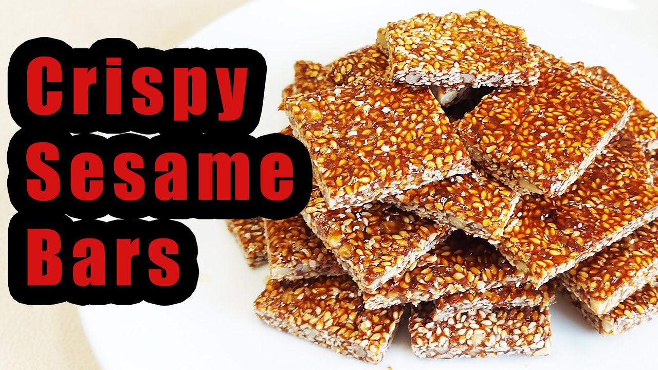 Sesame Snaps | HOW TO MAKE CRISPY SESAME BARS | Crunchy Sesame Bar ...