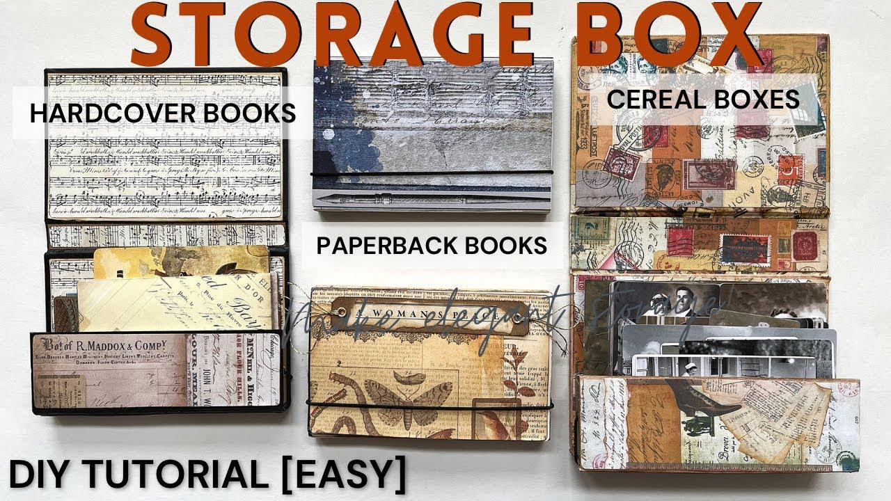 Storage Box Tutorial | Reuse Books, Cereal Boxes & More! [Easy DIY ...