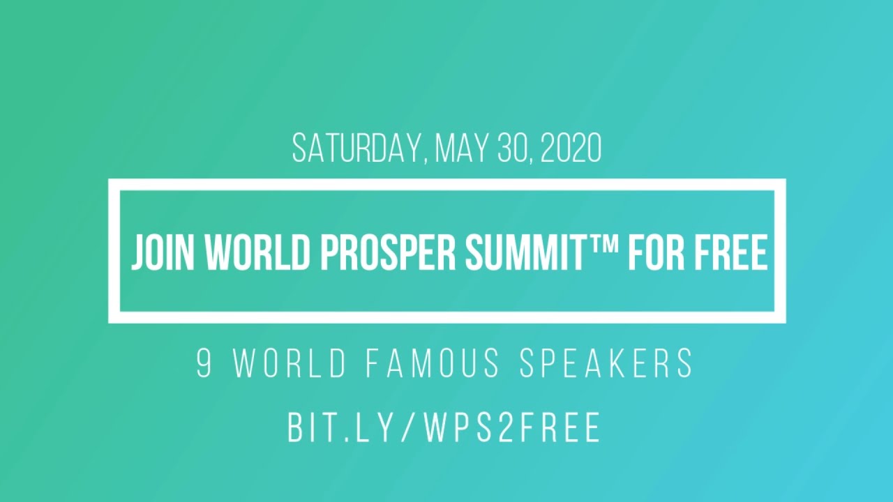 Join World Prosper Summit™ 2 (May 30, 2020) Raymond Aaron - YouTube
