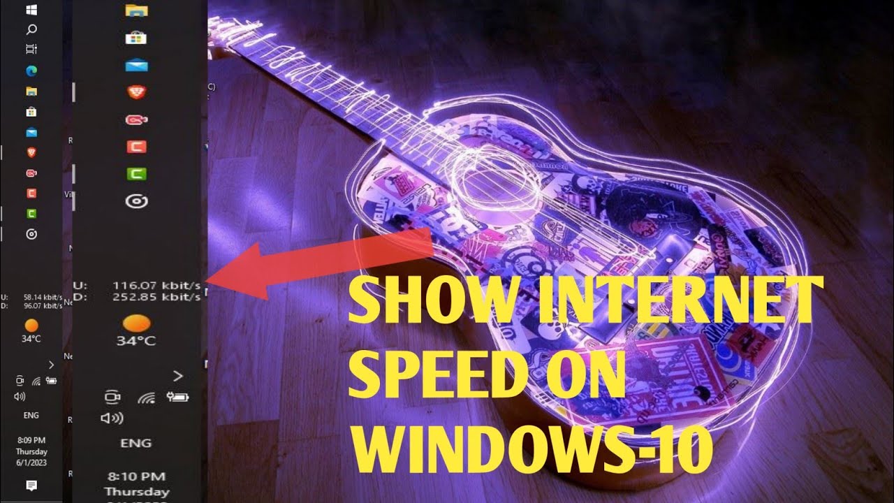 How To Show Internet Speed On Taskbar in Windows 10 - YouTube