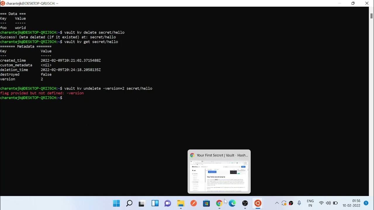 Vault Crud Operations Using Keyvalue V2 Secret Engine Youtube