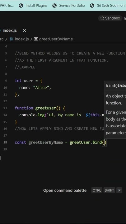 Understanding Bind Method In Javascript Javascript Reactjs Javascriptinterview Youtube 6661