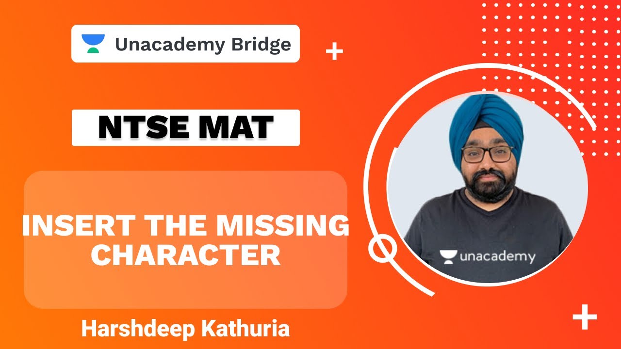 Insert The Missing Character | MAT | NTSE | Harshdeep Kathuria ...