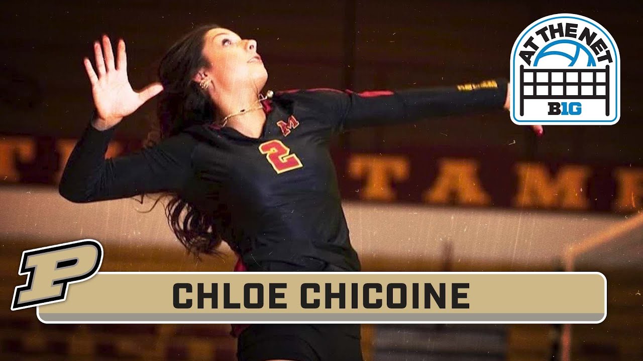 Spotlighting Chloe Chicoine | Purdue Volleyball | At The Net - YouTube