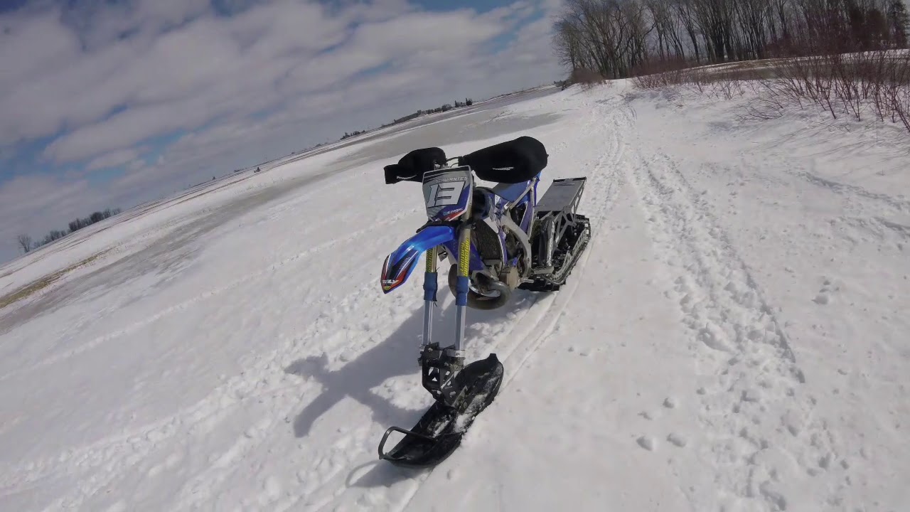 Timbersled's Water skipping and Racing! Snow Bikes! - YouTube