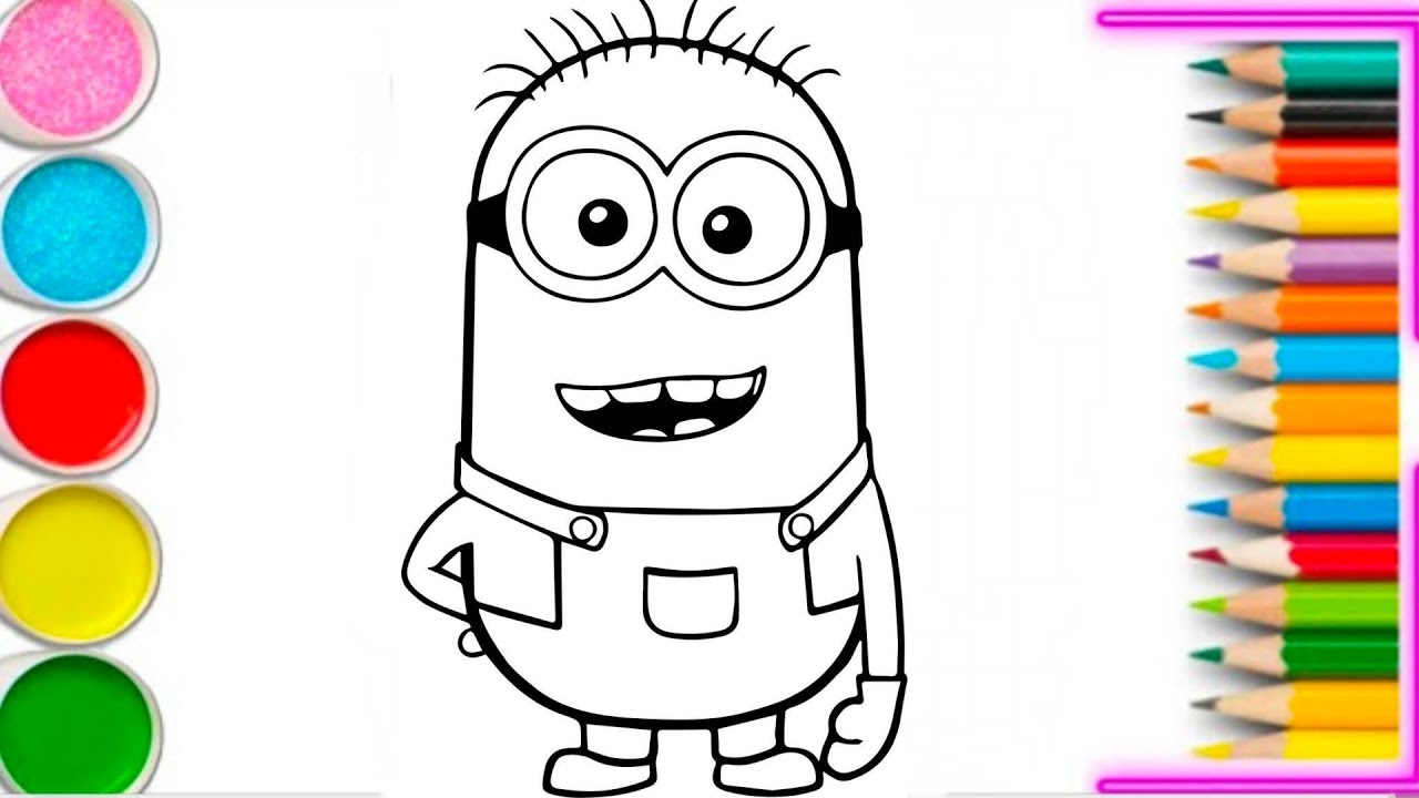 Easy Step by Step tutorial to draw Minions for Kids | Easy Drawing ...