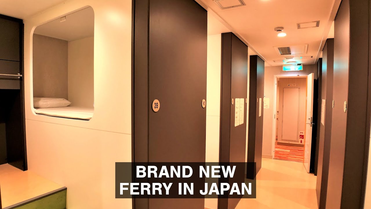 Trying a New Capsule Hotel Ferry in Japan | Yokosuka to Shinmoji - YouTube