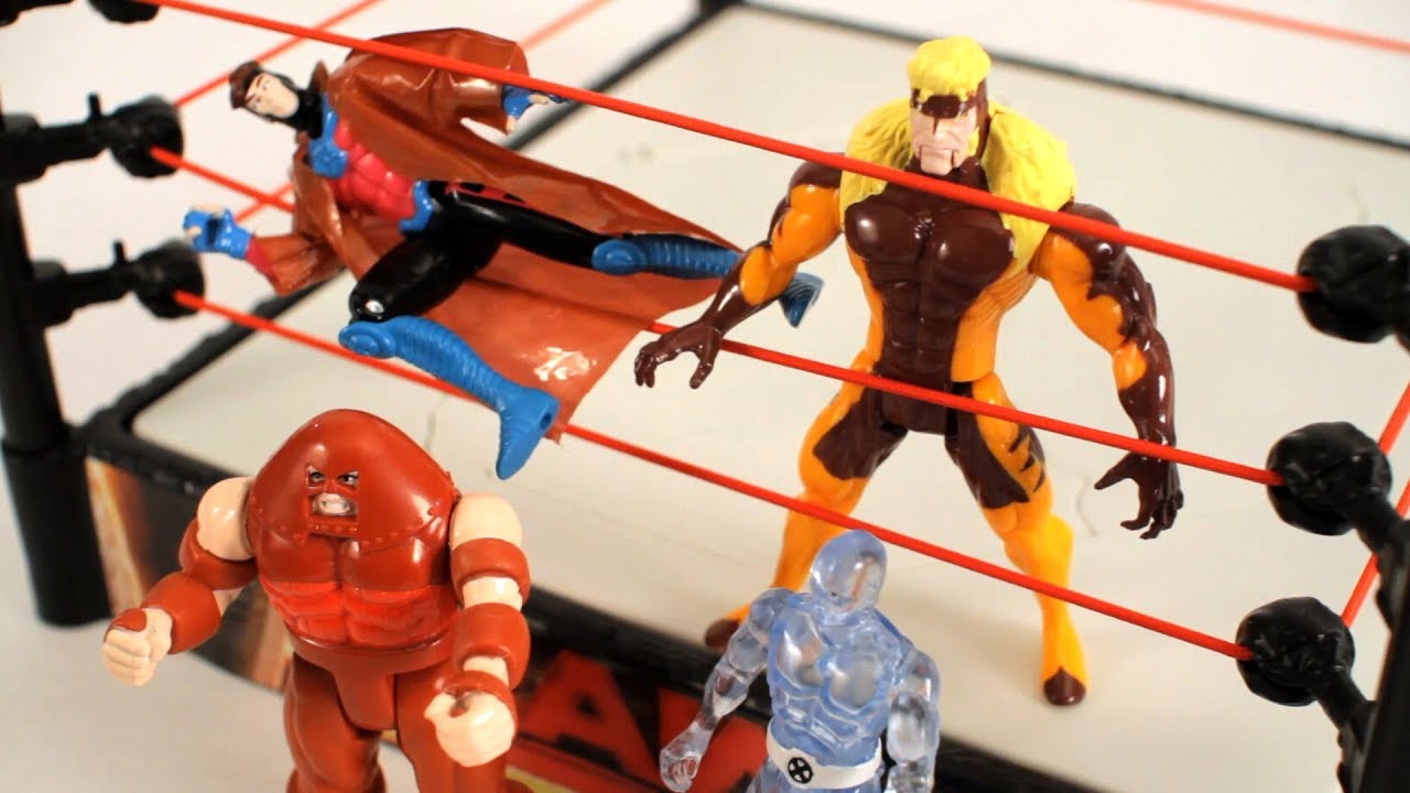 WWE RAW SUPERSTAR TAG TEAM TOY BATTLE ICEMAN & GAMBIT VS SABRETOOTH ...