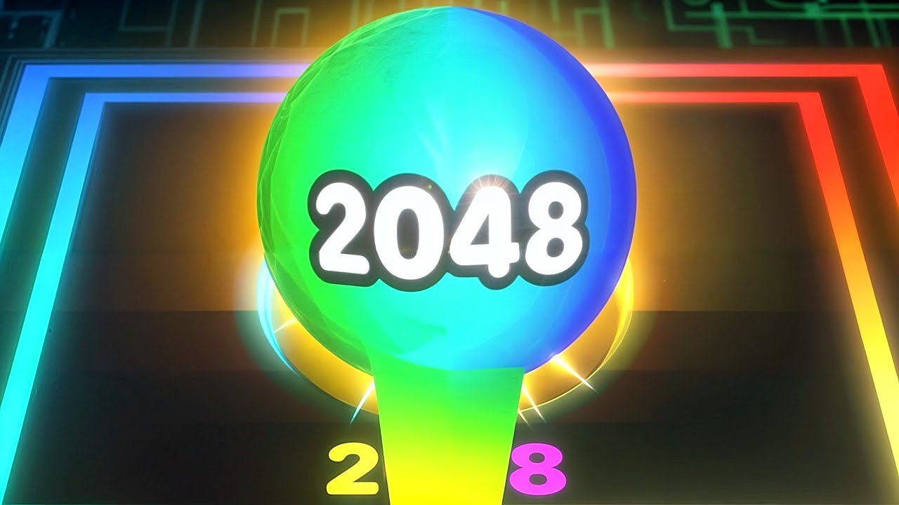 Crazy Ball Run 2048 - Night Mode Ball Merge ! All Levels Gameplay (531 ...
