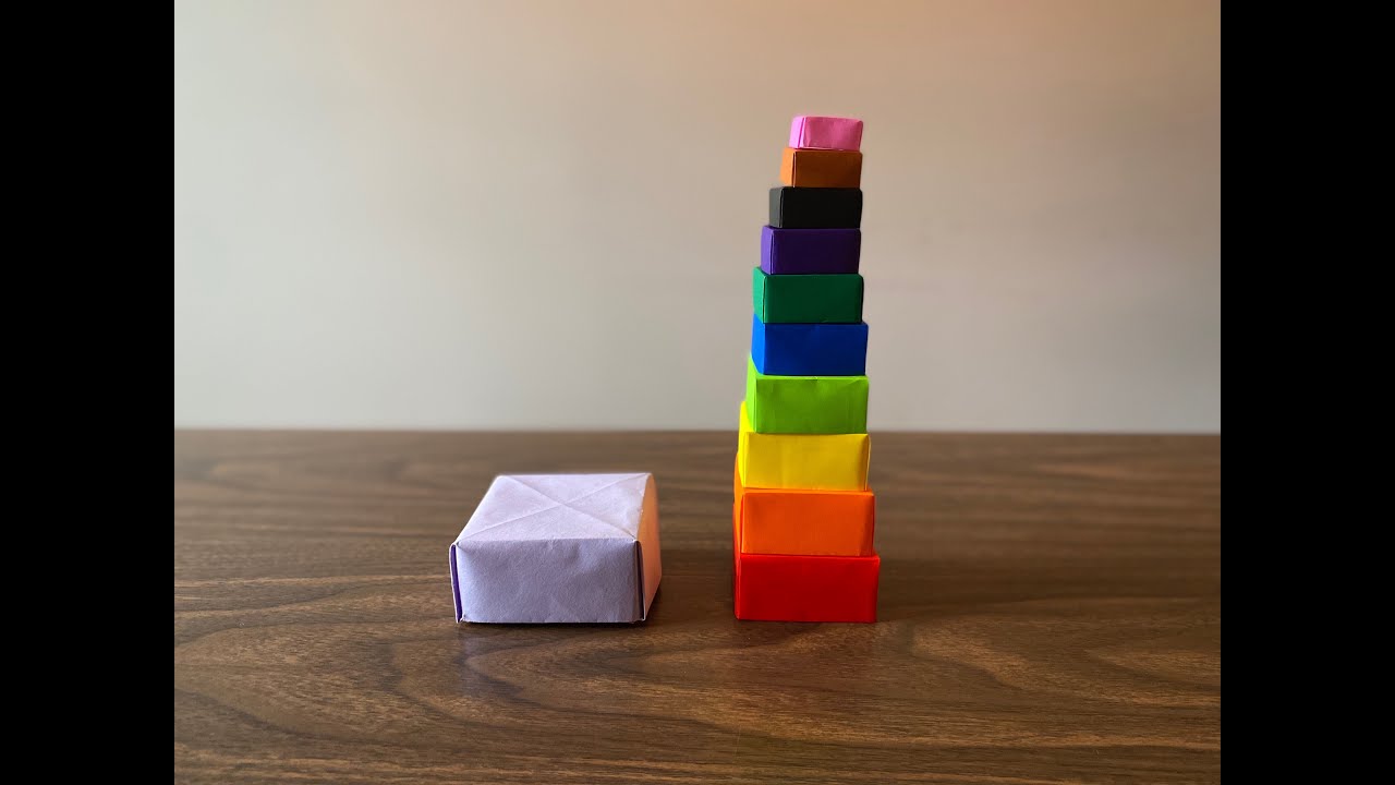 Origami Infinity Box (Origami Nesting Boxes) 無限方盒 - YouTube