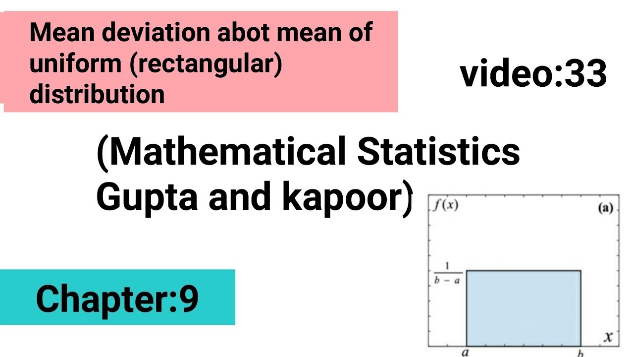 Mean deviation about mean of uniform (rectangular) distribution ...