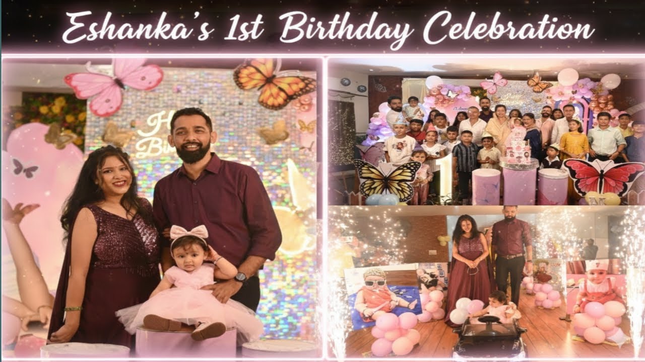 Baby First Birthday Celebrations |🎉 Love Cute Reactions of Baby Eshanka ...