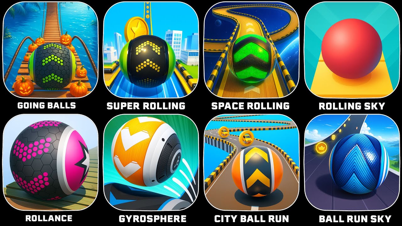 Going Balls, Rollance, Super Ball, Space Rolling, Ball Run Sky, Action ...