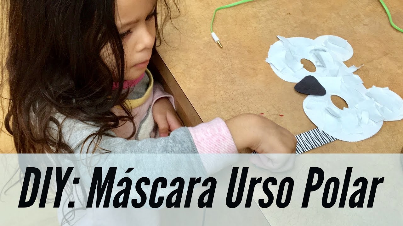 DIY: COMO FAZER MÁSCARA DE URSO POLAR BRANCO | Joey e Zoey TV - YouTube