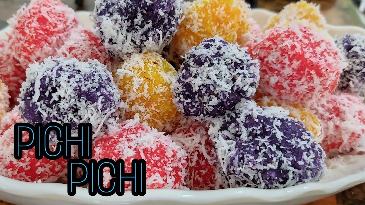 PICHI PICHI BALL | Rainbow Pichi Pichi balls | Cassava Recipe - YouTube