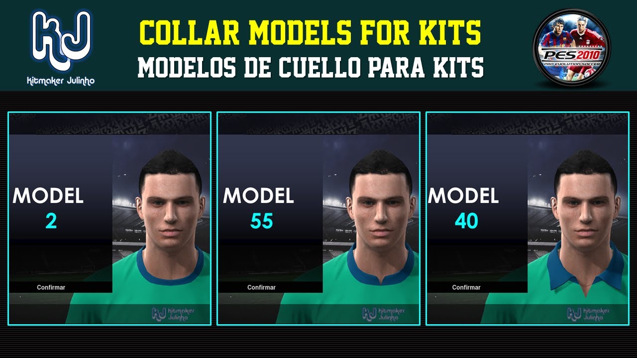 COLLAR MODELS FOR KITS / MODELOS DE CUELLO PARA KITS - PES 2010 - YouTube