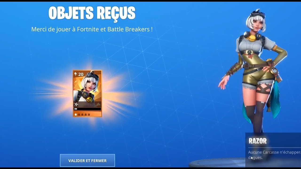 FORTNITE X BATTLE BREAKERS LA RECOMPENSE POUR SAUVER LE MONDE LE SKIN ...