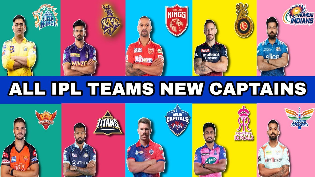 IPL ALL TEAMS NEW CAPTAIN 2023 | ALL TEAMS CAPTAINS 2023 IPL - YouTube