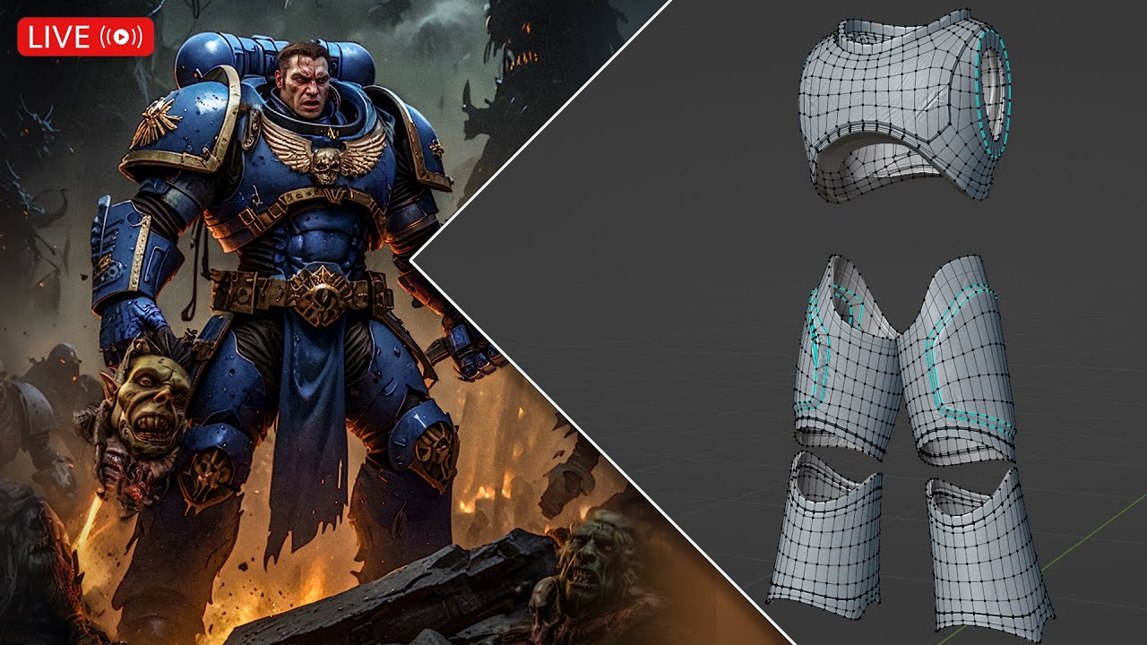 3D | Space Marine #19 | Blender/Zbrush - YouTube