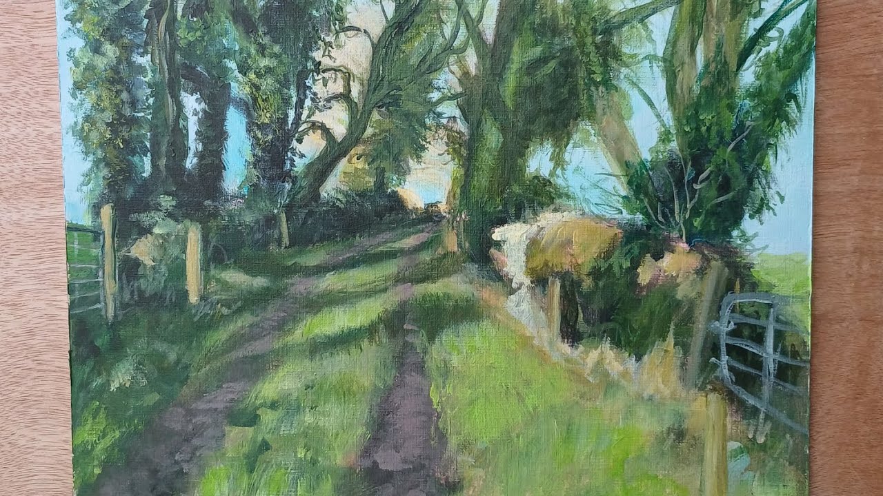 Step by step.. painting an Irish boreen. - YouTube