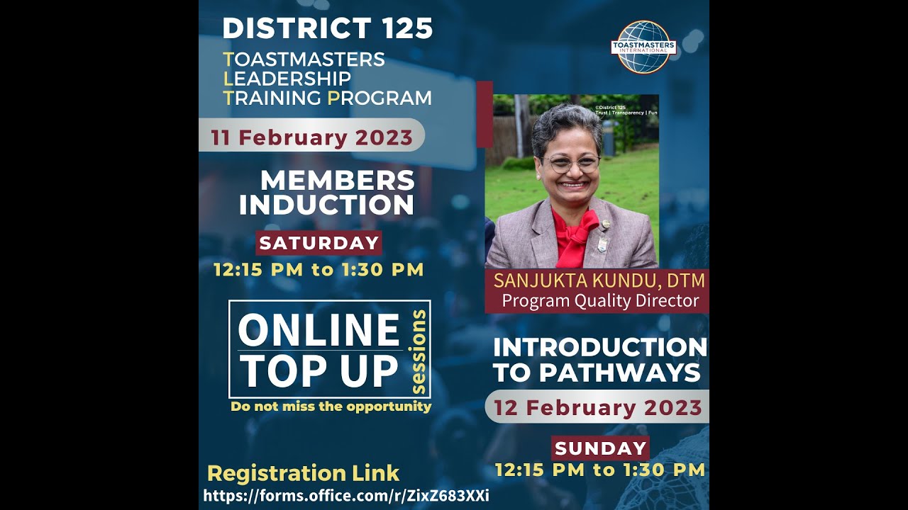 Members Induction | Online TLTP 2.0 | D125 | Toastmasters International ...