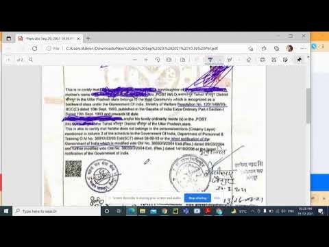 DIFFERENCE BETWEEN OBC NCL CASTE CERTIFICATE STATE AND CENTRAL - YouTube