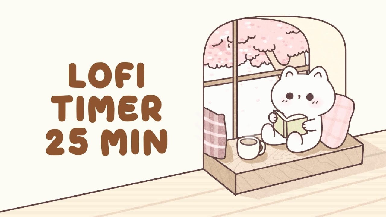 25 minute lofi Timer 🎵 Study With Me Pomodoro 25 min ☕ Focus Music ...