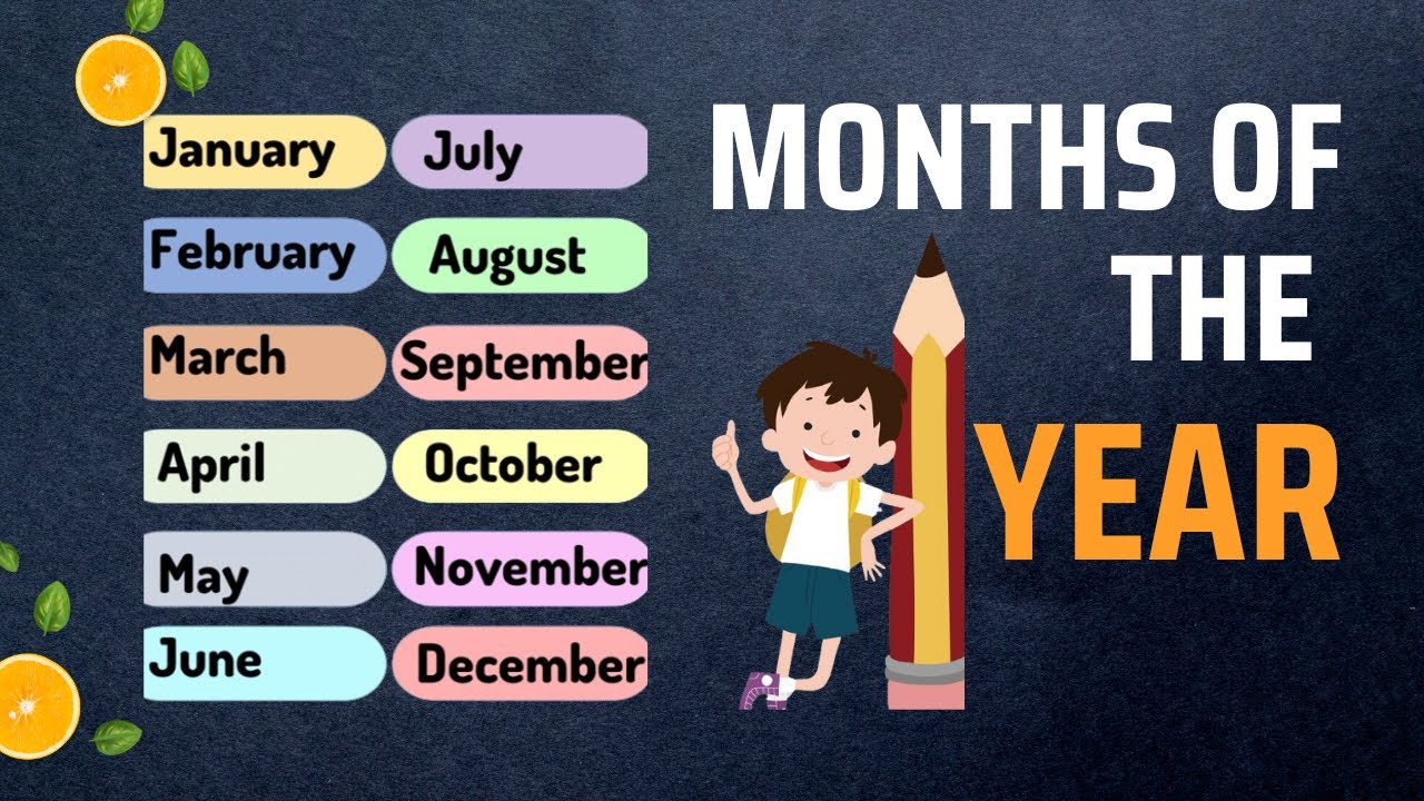Months Of the Year महीनों के नाम | Months Name for Nursery Kids |12 ...