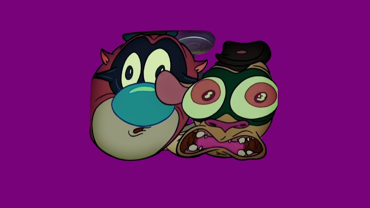 Ren and Stimpy Adult Party Cartoon Fourth Wall Purple Screen - YouTube