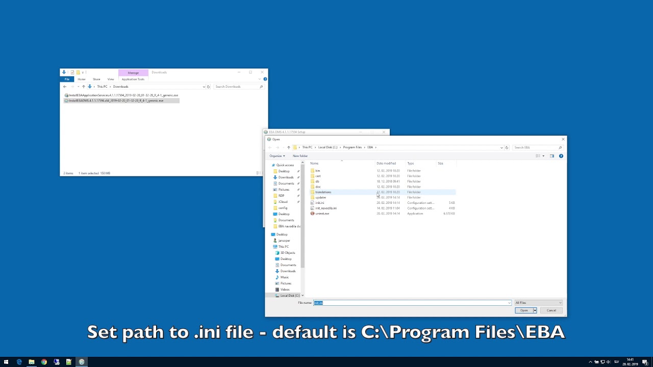 Install EBA DMS Client - YouTube