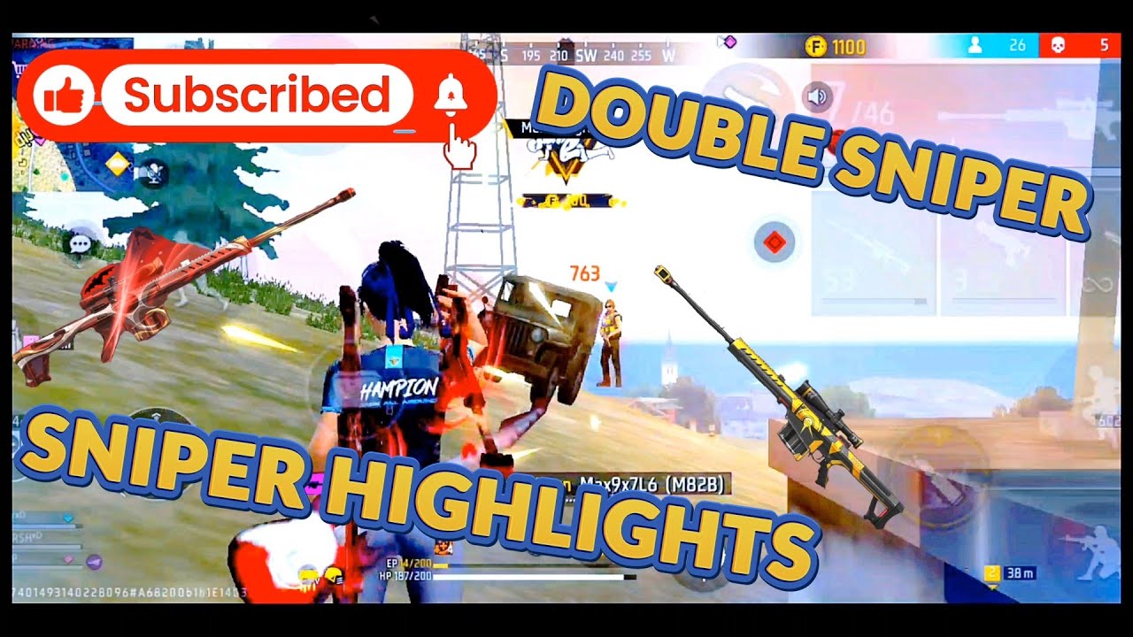 SNIPER HIGHLIGHTS 🤕 || BR-RANK DOUBLE M82B SNIPER GAMEPLAY ⏩Unstoppable ...