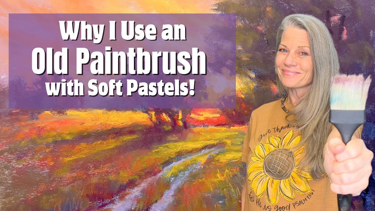 Use An Old Paintbrush With A Pastel Painting For An Easy Technique ...