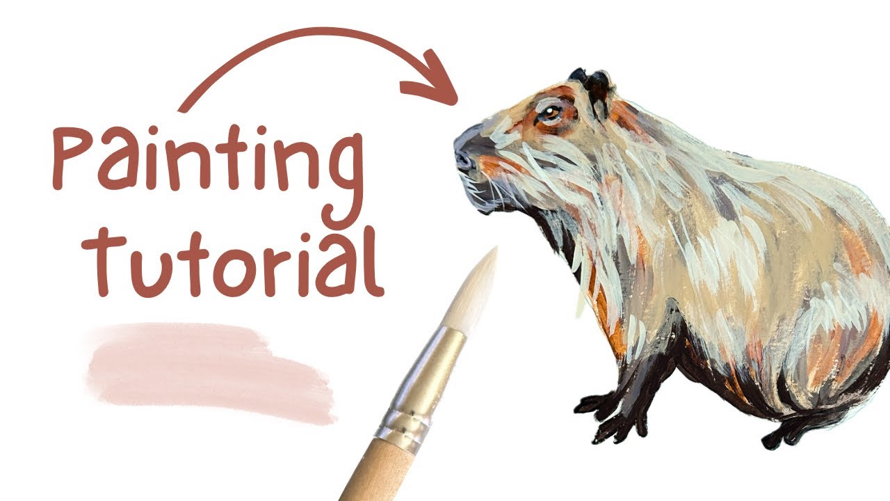 How to Paint a Realistic Capybara with Acrylic Paints Step by Step ...