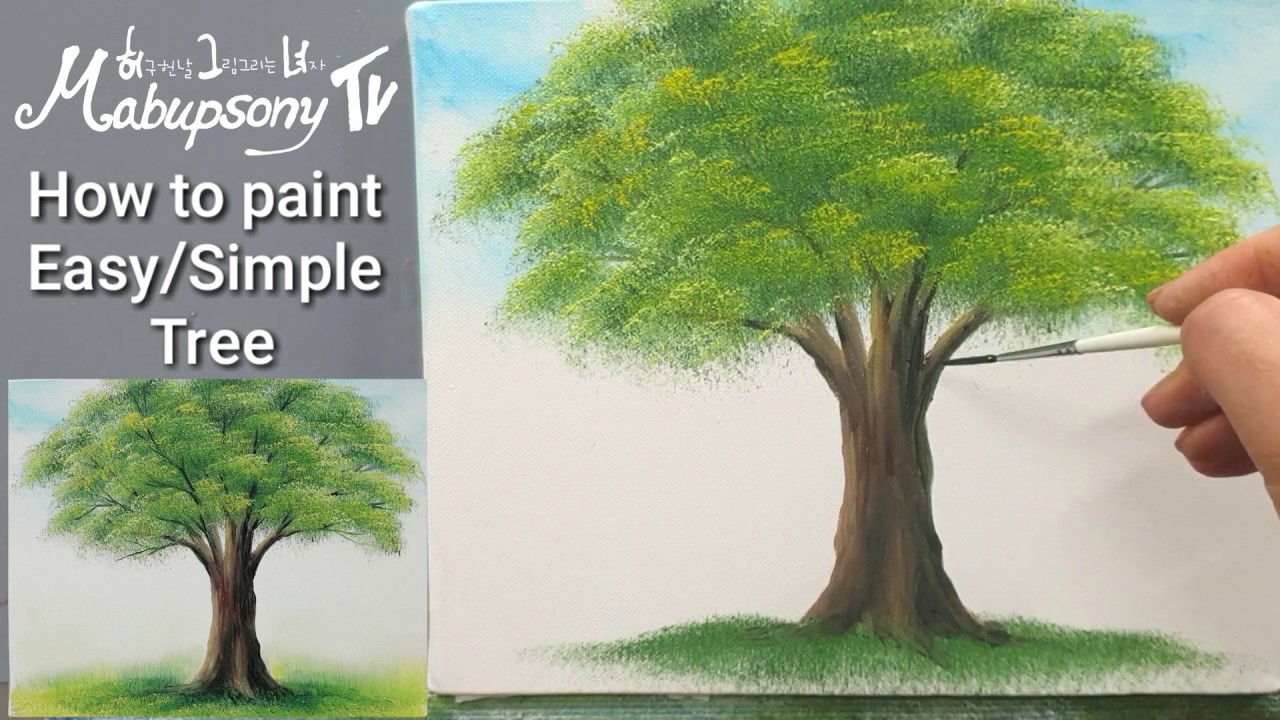 HOW TO PAINT A BASIC TREE - YouTube