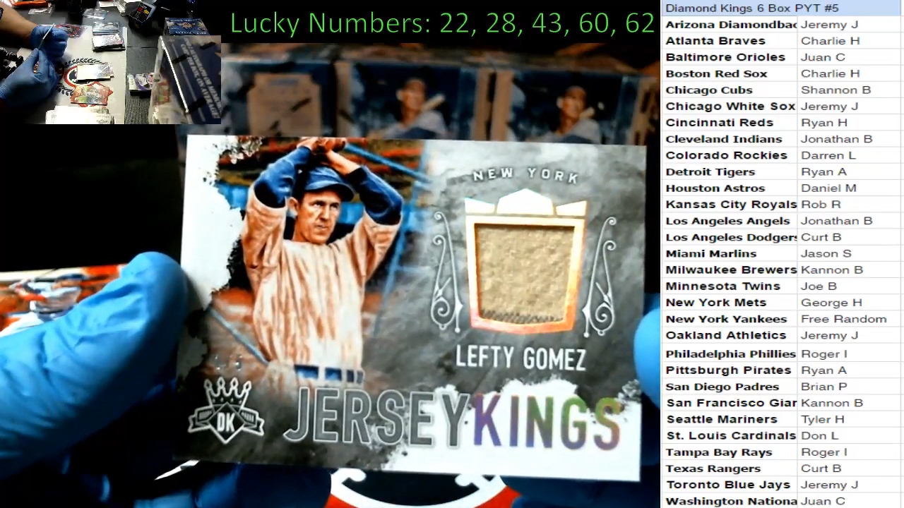 2016 Diamond Kings 6 Box PYT #5! - Lefty Gomez, Gaylord Perry, Solarte ...