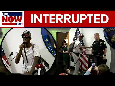 WATCH: Protester takes microphone from police chief in Madison, WI