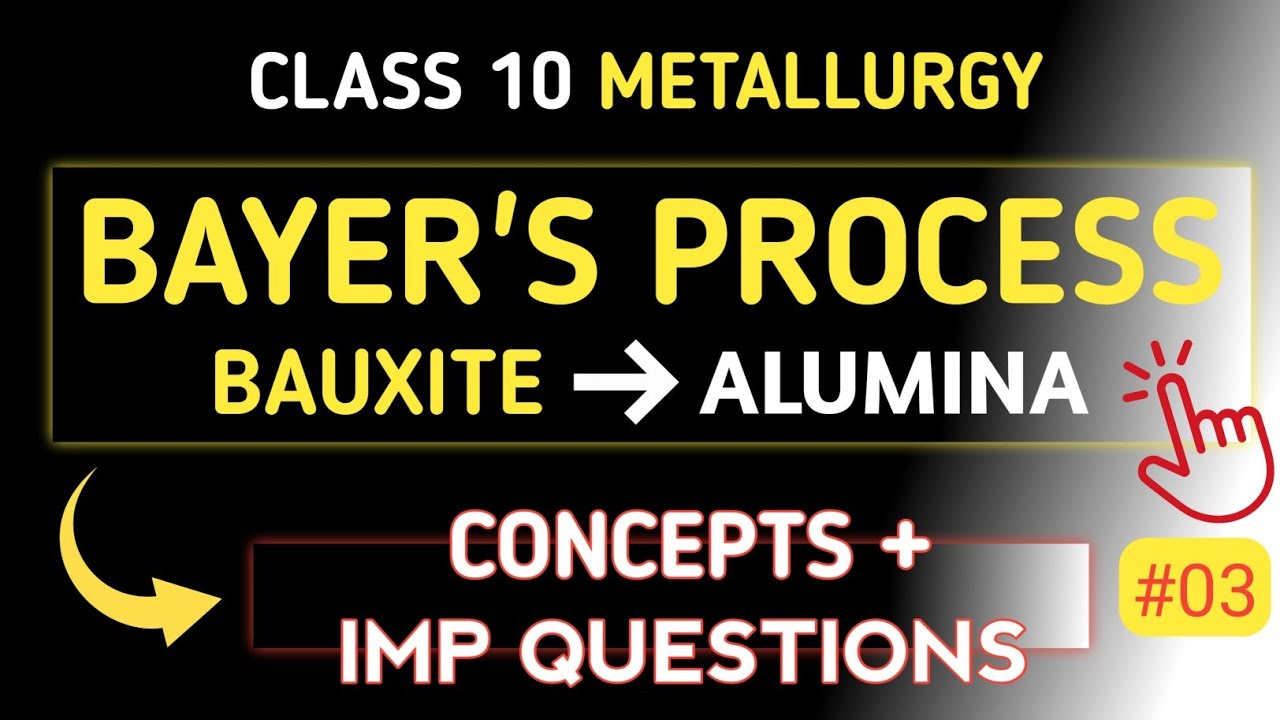 🔥 Bayer Process Explained: From Bauxite to Alumina | ICSE Class 10 | Chapter 6 | Lecture 3 - YouTube