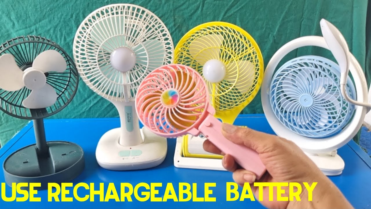 5 mini fans with rechargeable batteries needed for summer 2024 - YouTube