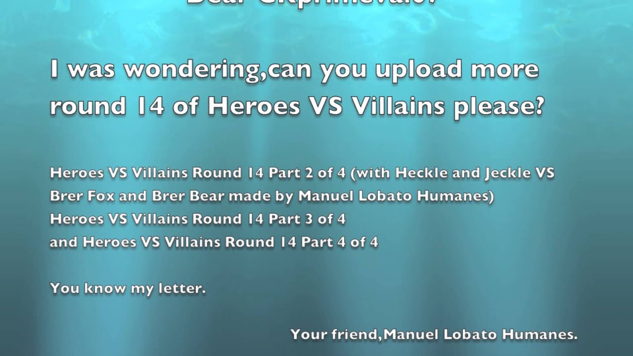 Letter to CKprimeval07 - YouTube