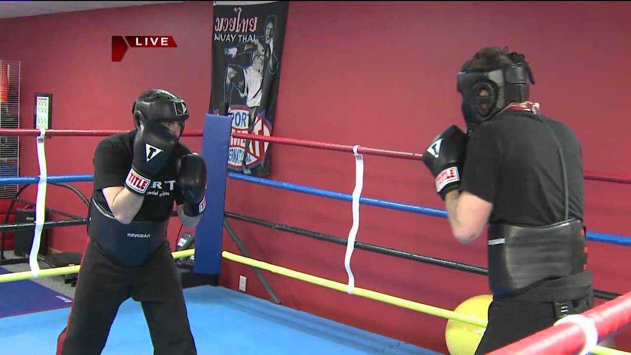 Tim Doty Kickboxing Demo to Promote Cancer Benefit - YouTube