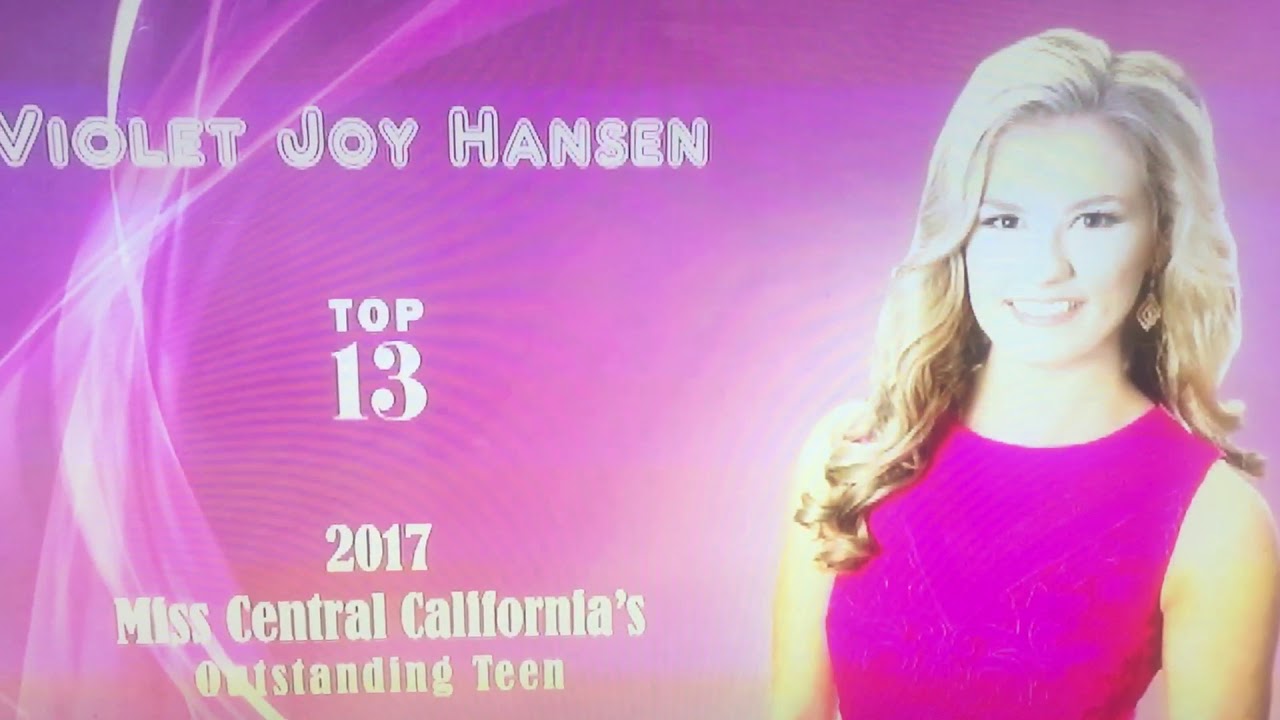 Violet Joy Hansen, Miss California’s Outstanding Teen 2017’s talent ...